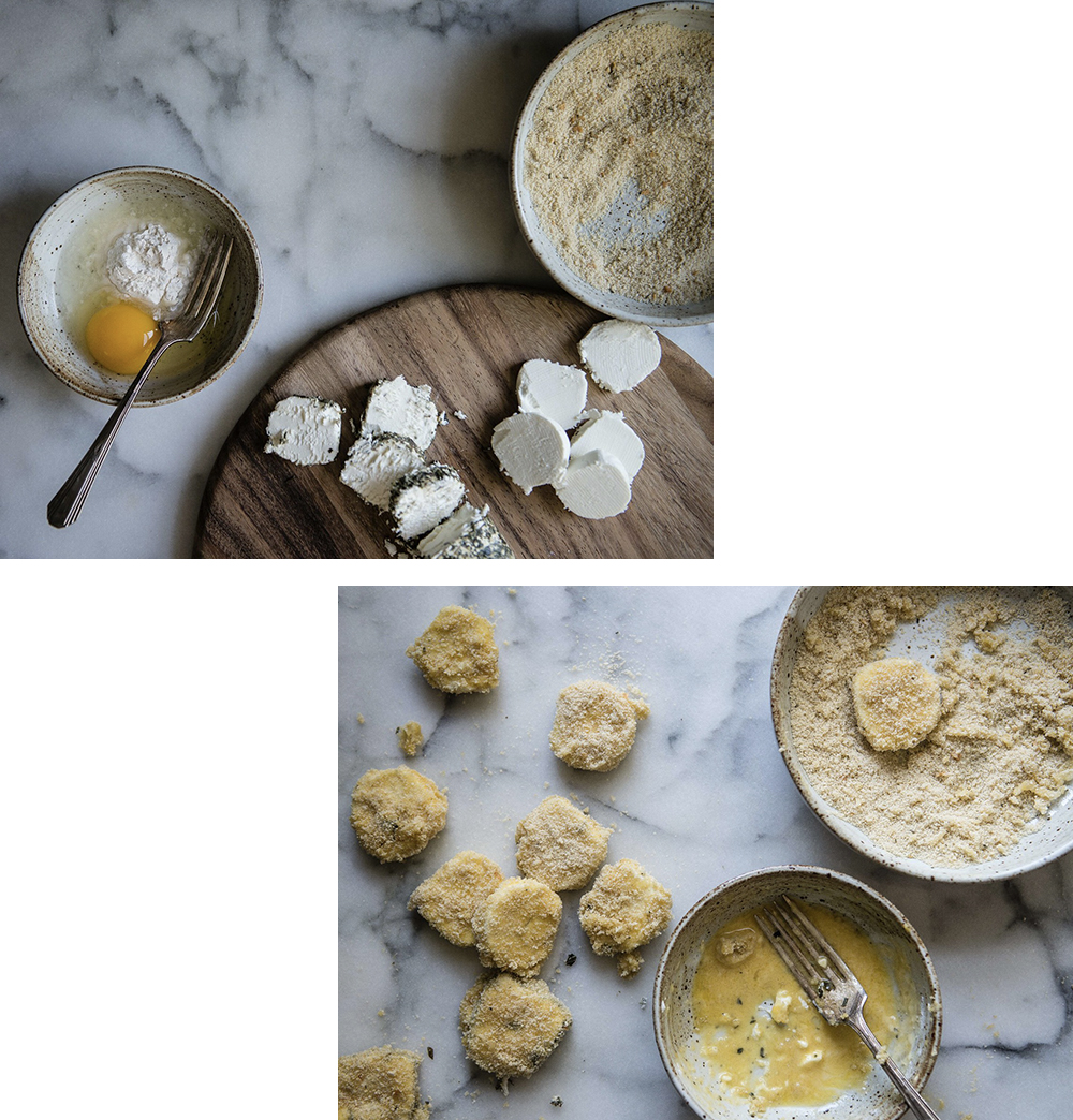 Cheese obsession: рецепт салата с козьим сыром в панировке и луковой ...