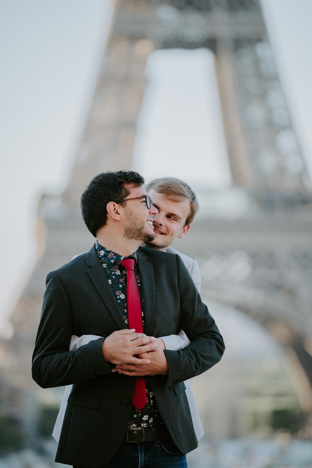 Tom & John engagement photoshoot in Paris